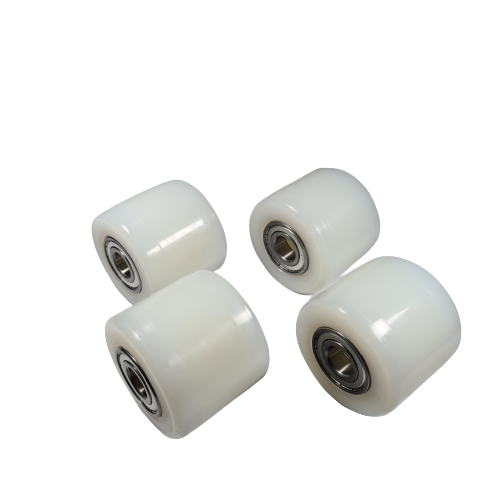 Pallet Truck D82x70mm White Tandem Load Roller Wheels - D20mm Bearings ...