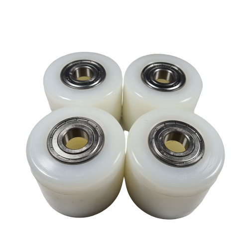 Pallet Truck D82x70mm White Tandem Load Roller Wheels - D20mm Bearings ...